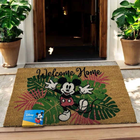 Disney | Accents | Disney Mickey Mouse Monsters And Palm Leaves Coir ...